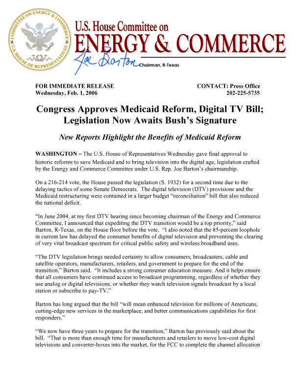 House Energy and Commerce Committee | Terry Lane
